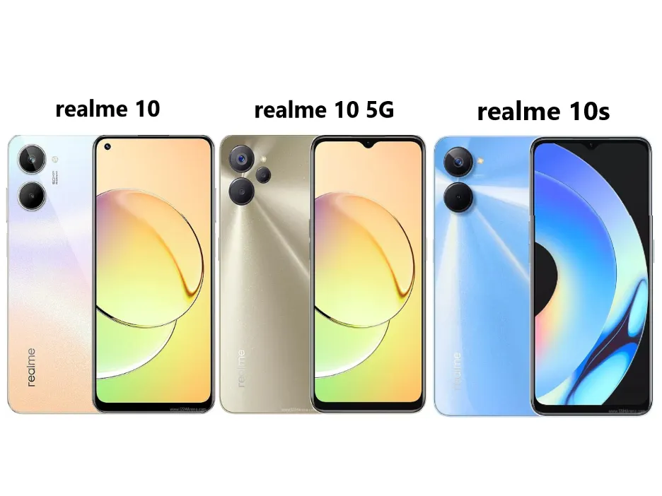 6 Perbedaan realme 10, realme 10 5G, dan realme 10s